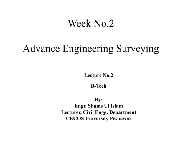 surveying and levelling 2 | PDF