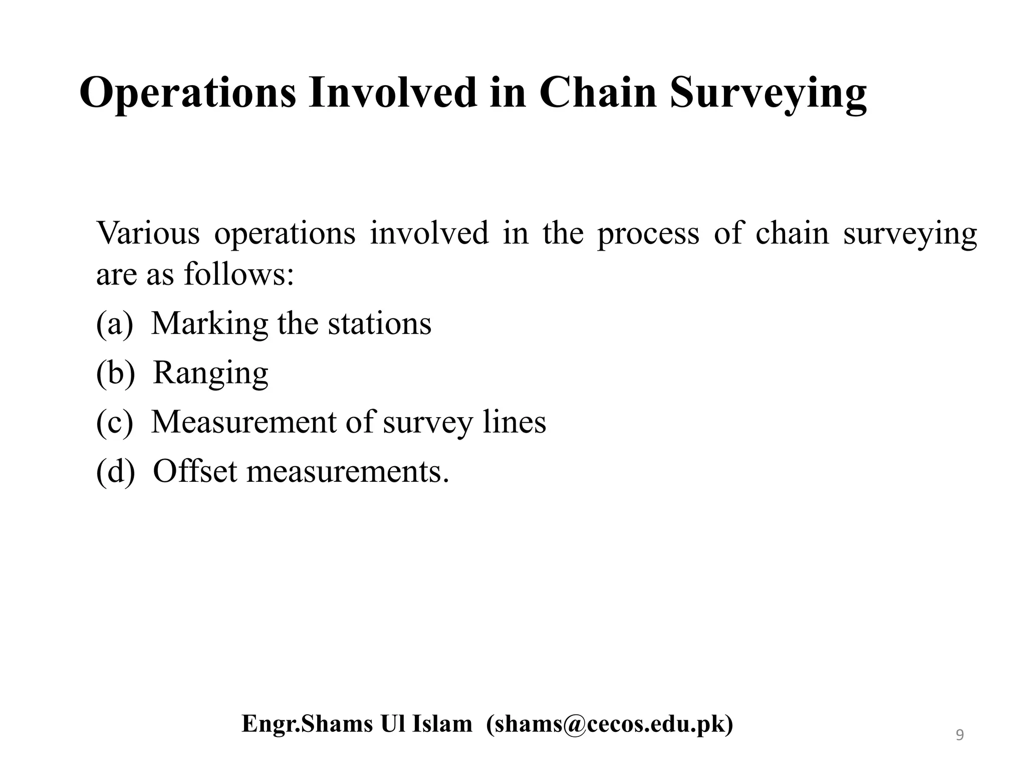 chain surveying | PDF