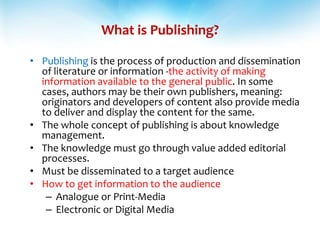 Week one lecture- Multimedia and Digital Publishing | PPTX