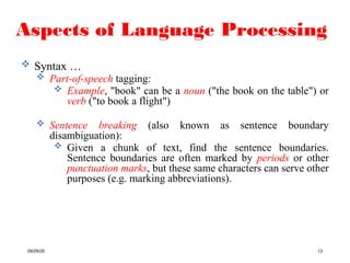 Fundamentals of Natural Language Processing | PPT