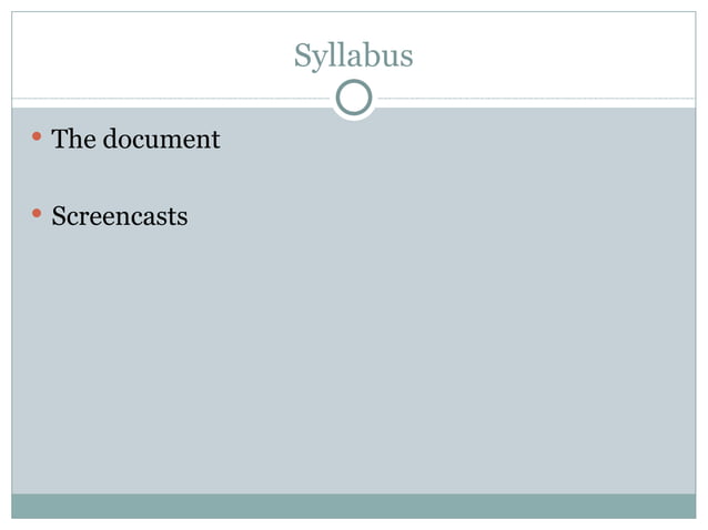 Week one powerpoint (F2011) | PPT | Education