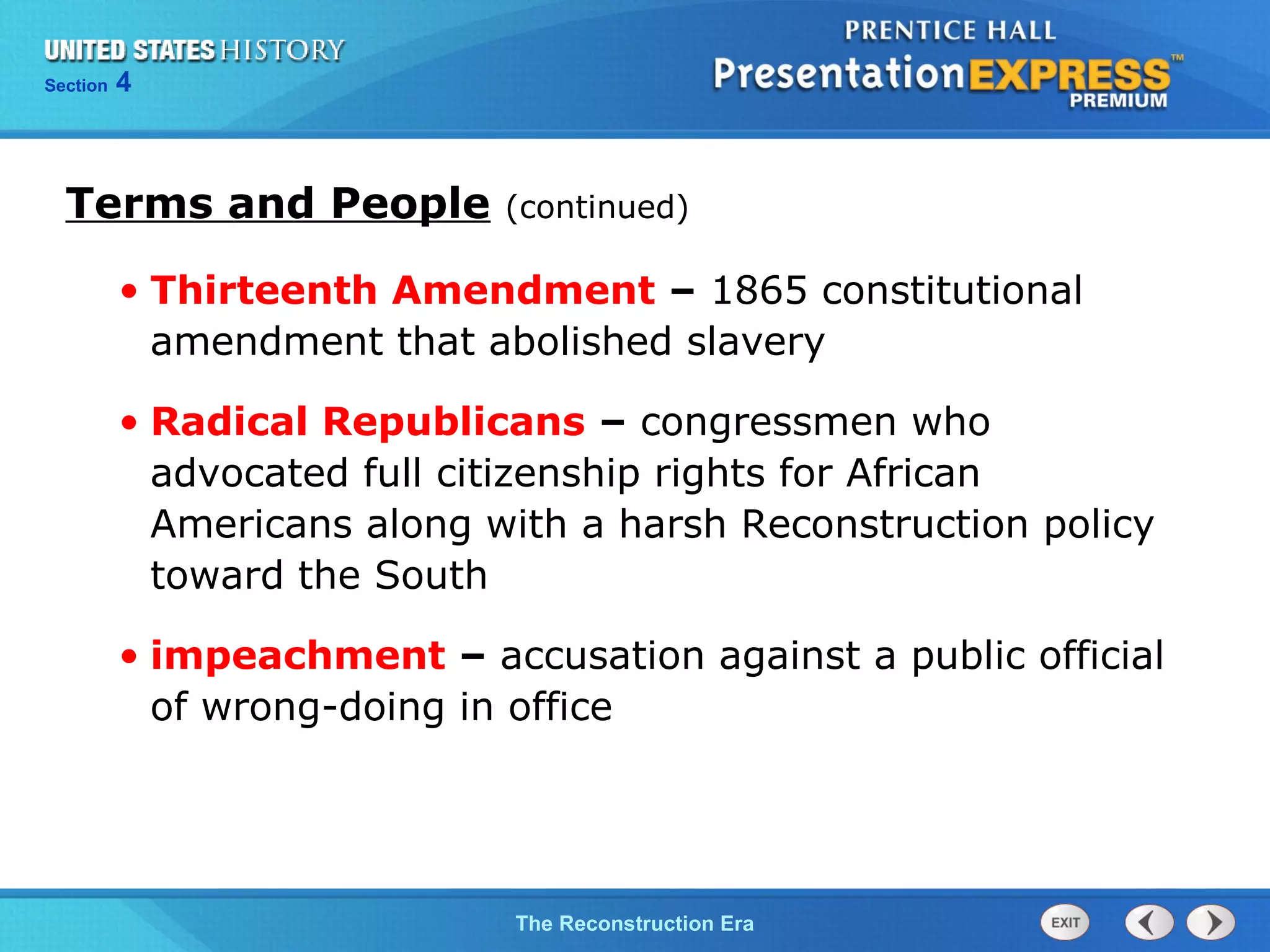 US History Week 1: Reconstruction | PPT