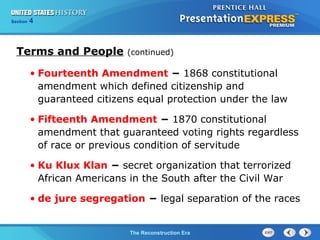 US History Week 1: Reconstruction | PPT