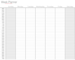 Planner Semanal en blanco para rellnear. | PDF