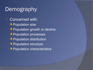 Population Geography | PPT