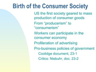 Week six, roaring 20s and great depression | PPT | Economy | Business ...