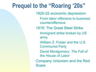Week six, roaring 20s and great depression | PPT
