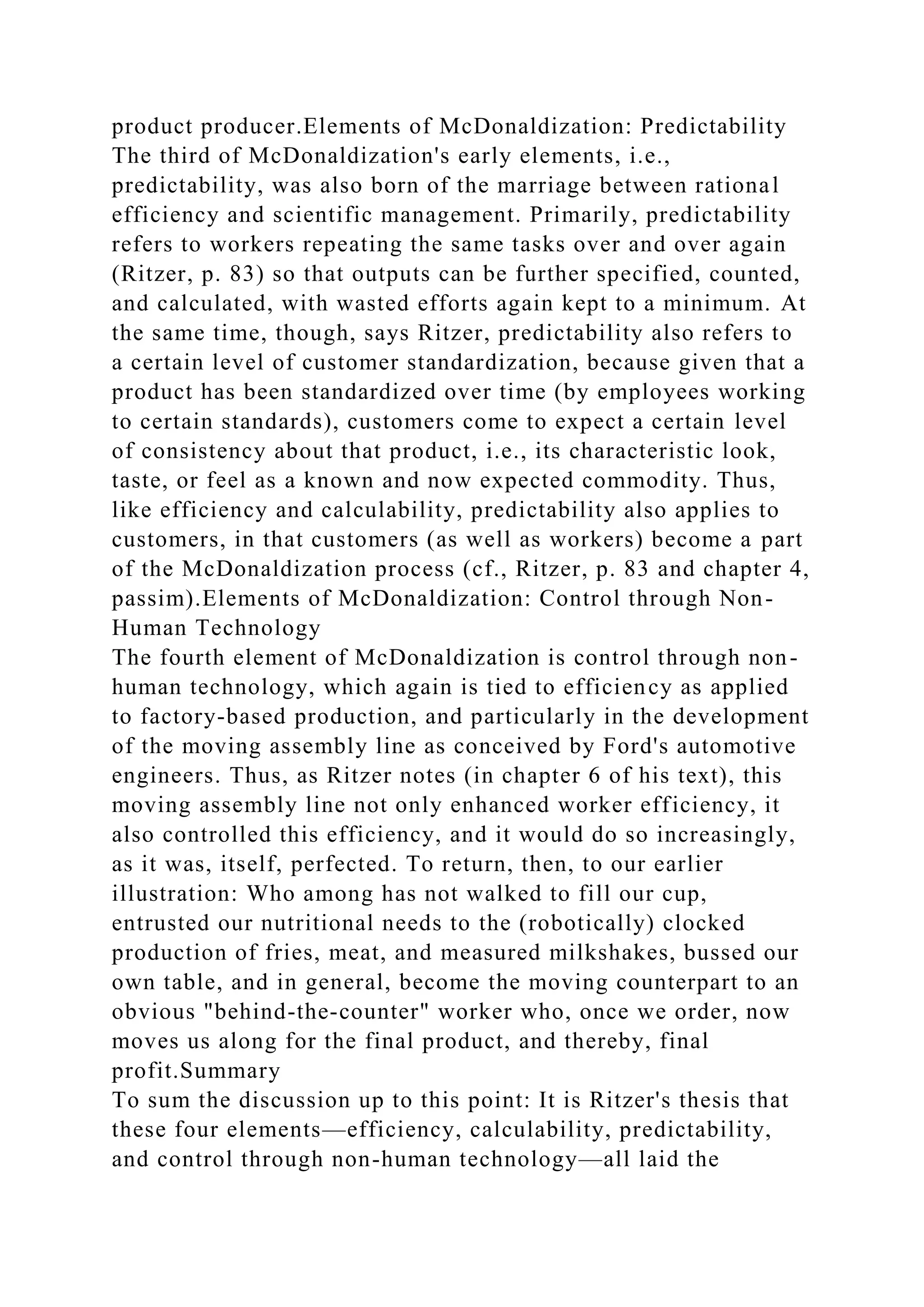 Week ThreeDoes Ritzers theory of MacDonaldization still apply a.docx