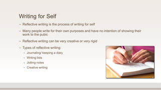 Week twelve reflective writing | PPTX