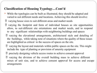 Classification of Housing Typology Survey | PPT