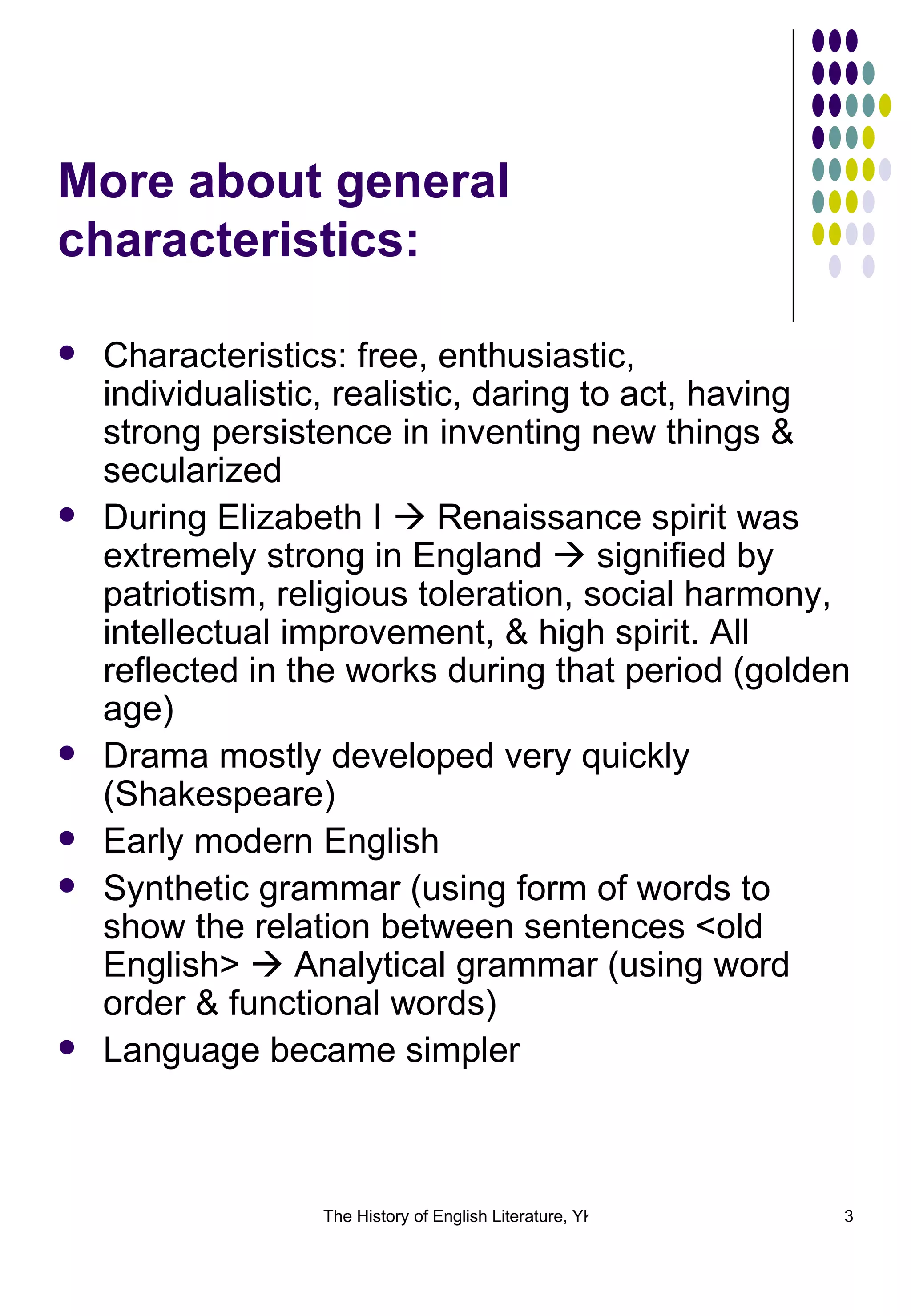 Week V (Elizabethan Period) | PPT