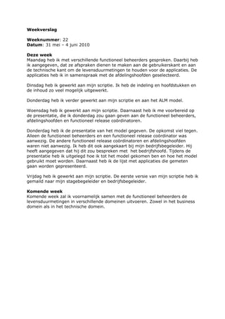 Weekverslag 16 | DOC
