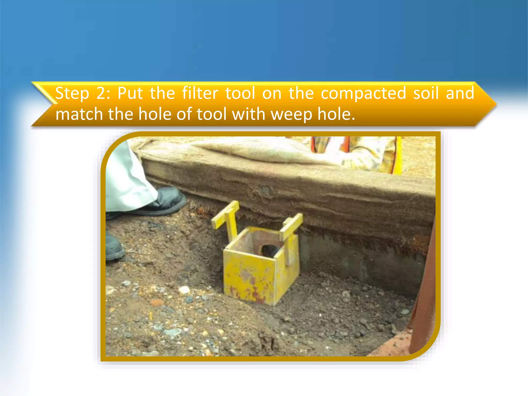 Weep hole filter arangement for drain walls | PPTX