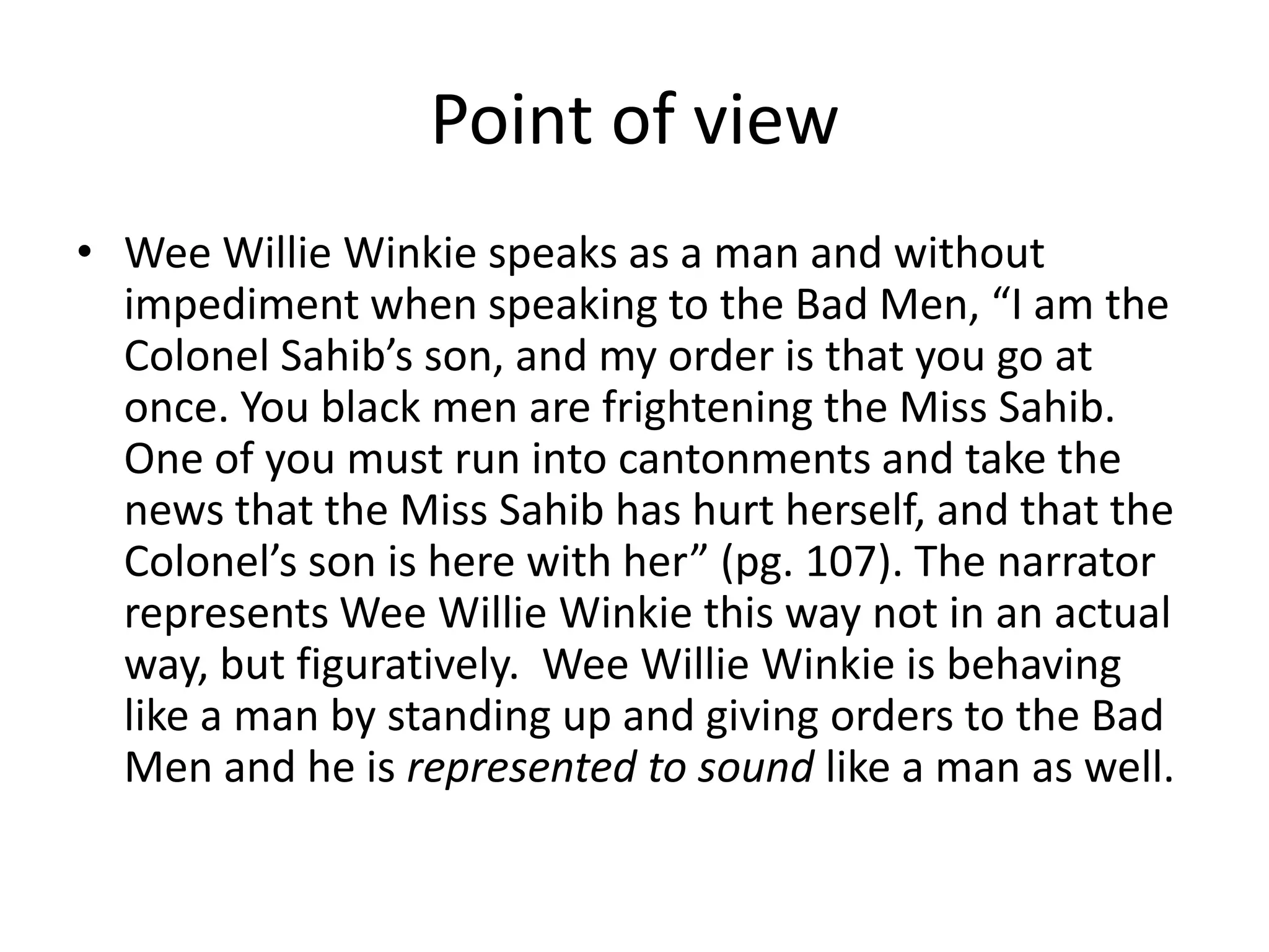 Wee willie winkie analysis | PPTX
