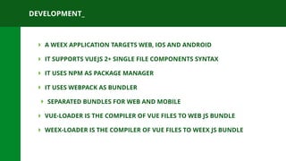 Introduction to Weex: Mobile Apps with VueJS | PPT