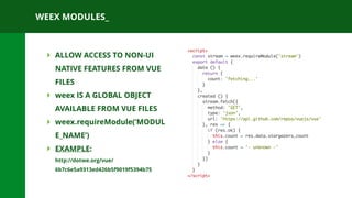 Introduction to Weex: Mobile Apps with VueJS | PPT