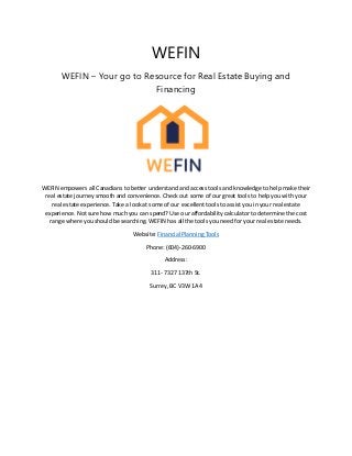 WEFIN | PDF