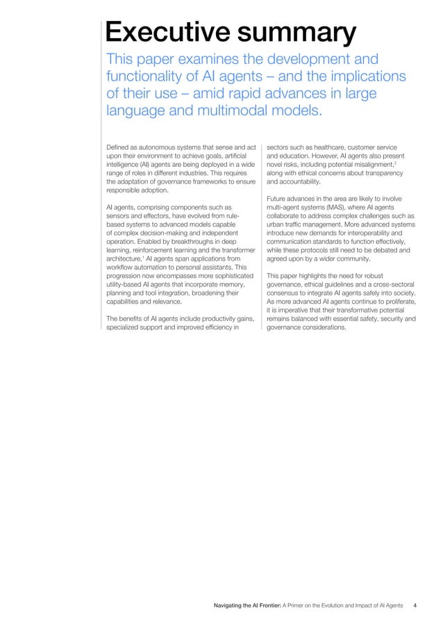 WEF on AI discussing agentic AI and more | PDF