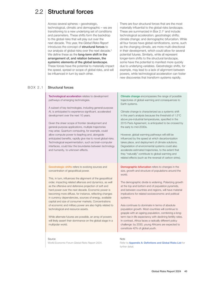World Economic Forum : The Global Risks Report 2024 | PDF
