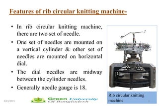 Weft Knitting Machine (Single Jersey, Rib & Interlock) | PDF