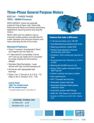Weg 2014-weg-motor-catalog-complete-us100-brochure-english | PDF