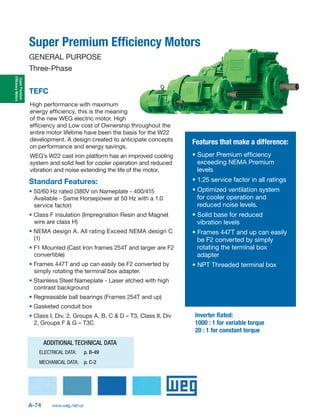 Weg 2014-weg-motor-catalog-complete-us100-brochure-english | PDF