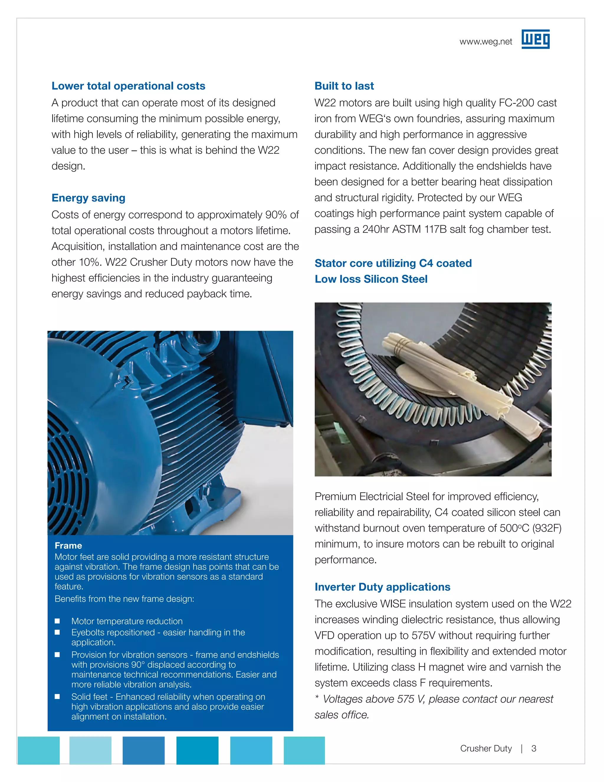 Weg crusher-duty-3-phase-motor-usacd0808-brochure-english | PDF
