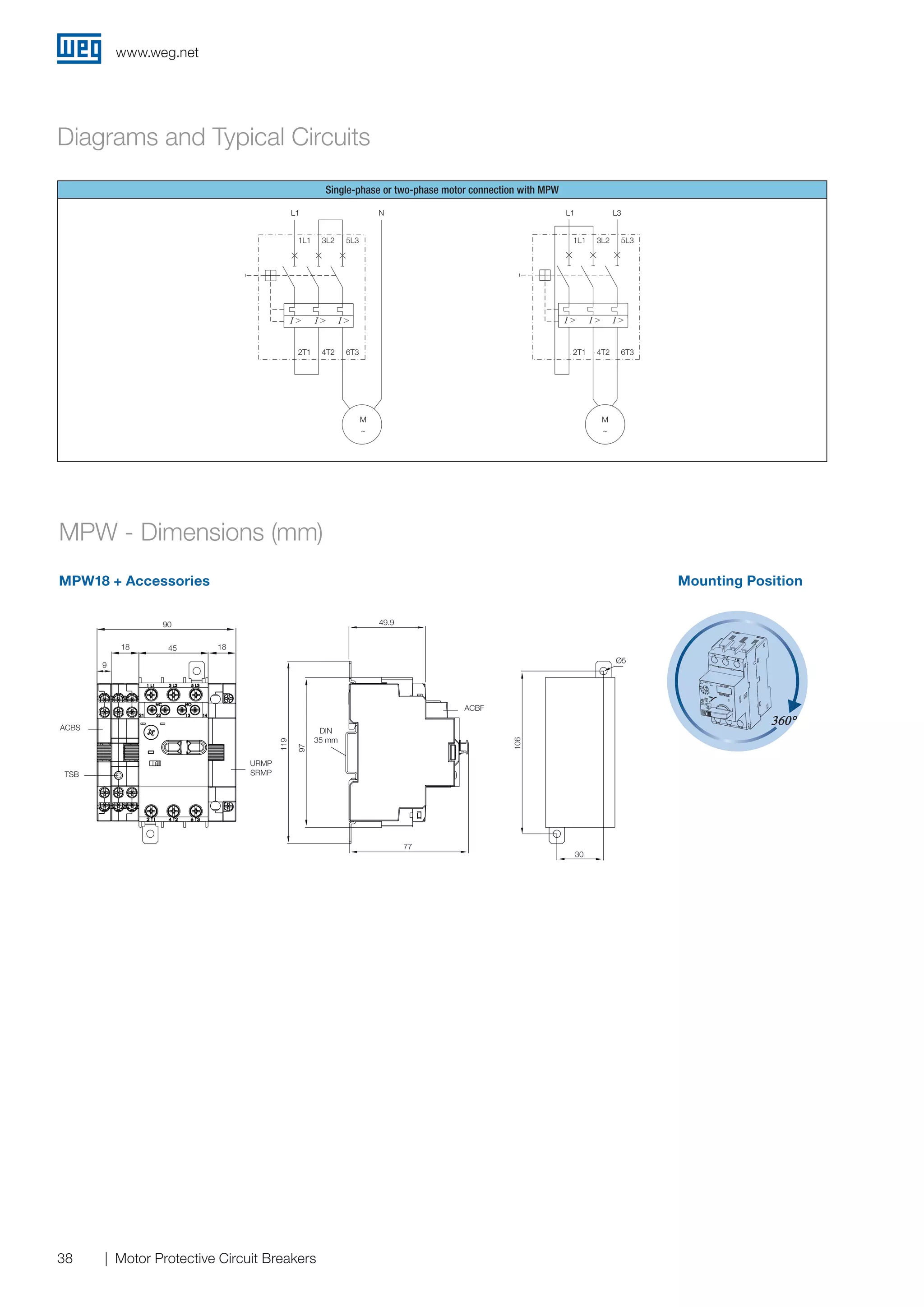 MPW - Motor protective circuit-breakers | PDF