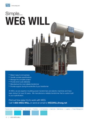 Weg power-transformers-usaptx13-brochure-english | PDF | Manufacturing ...