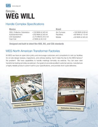 Weg power-transformers-usaptx13-brochure-english | PDF | Manufacturing ...