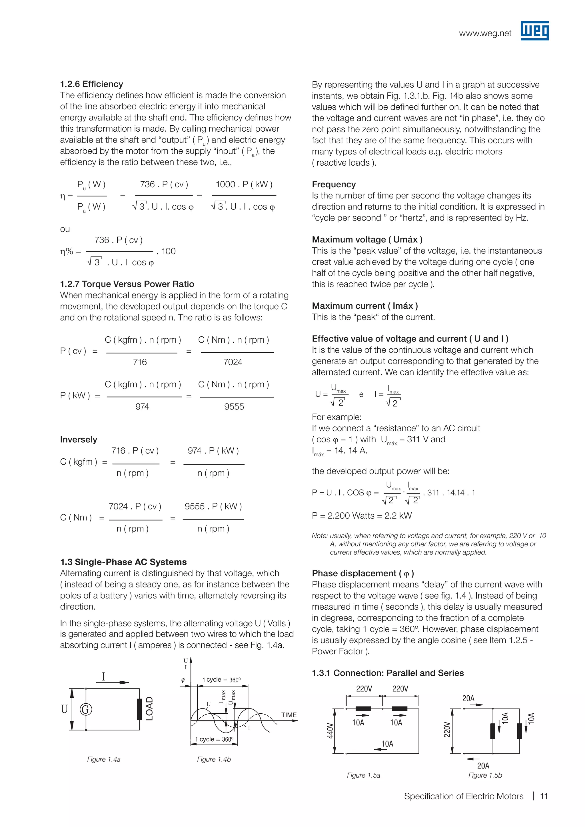 Weg specification-of-electric-motors | PDF