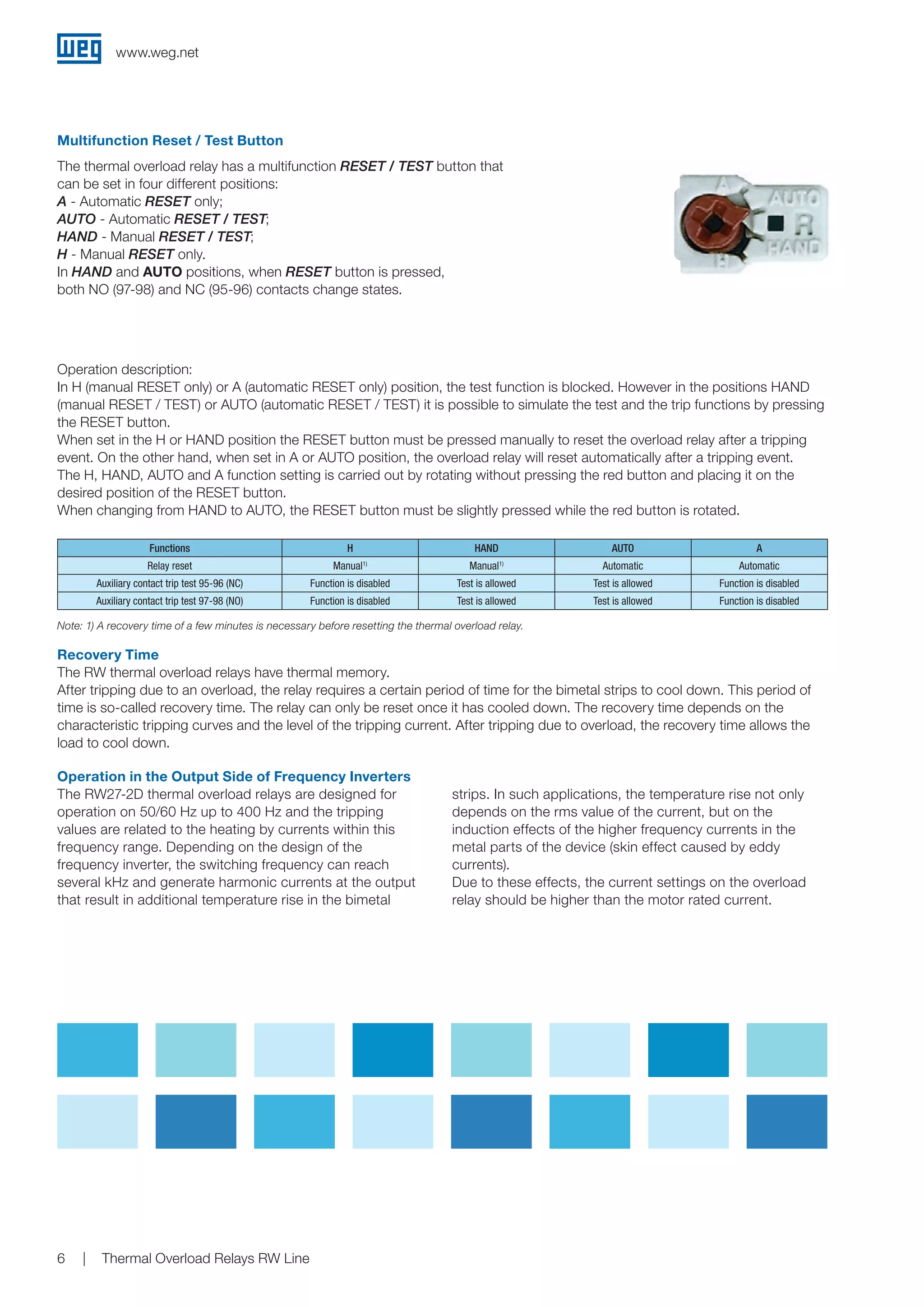 RW - Thermal Overload Relay | PDF