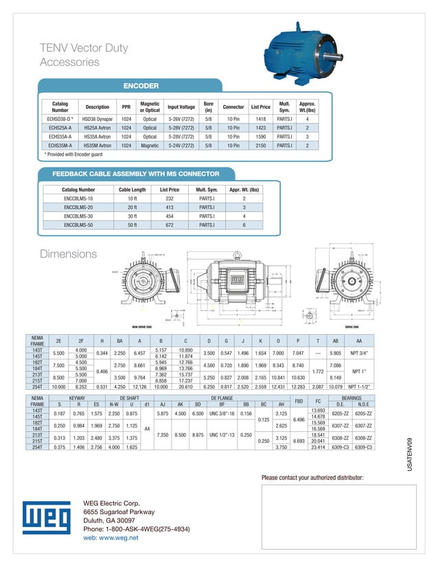 Weg vector-duty-motor-tenv | PDF