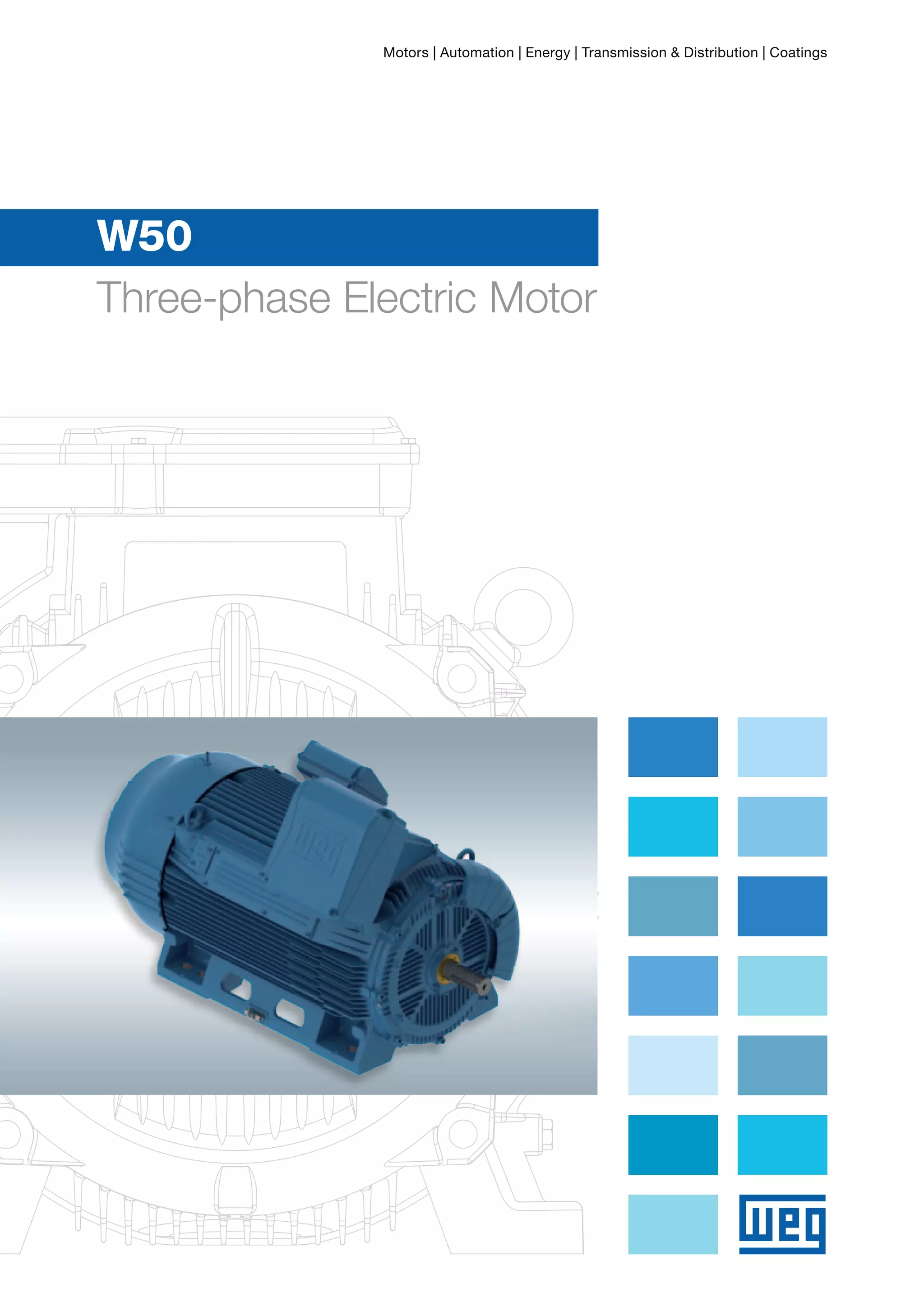 Weg w50-three-phase-electric-motor-commercial-catalogue-european-market-50043840-brochure ...