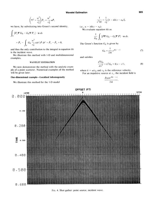 Wavelet Estimation For A Multidimensional Acoustic Or Elastic Earth