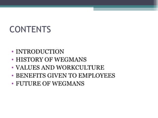 Wegmans and Its Employees | PPT