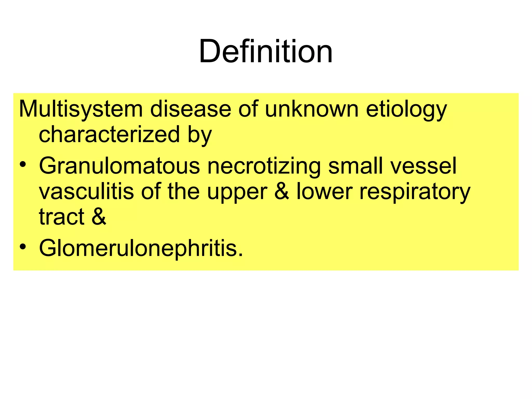 Wegner's granulomatosis | PPT
