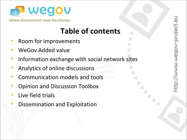 WeGov presentation at Samos 2010 Summit | PPT | Social Networking ...