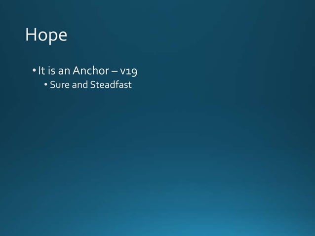 We have an anchor | PPTX