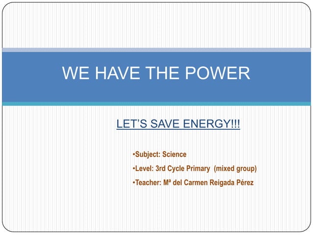 Let's save energy | PPT