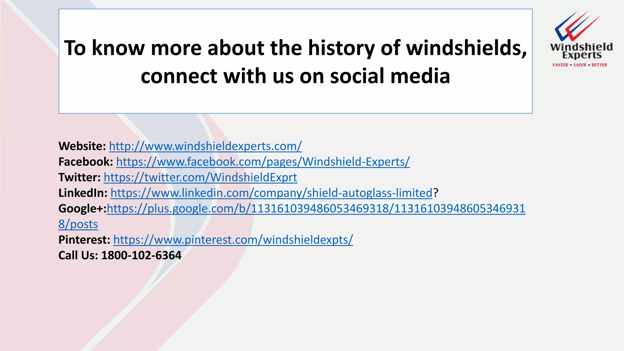 History of windshield | PPTX