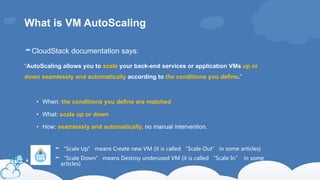 VM Autoscaling With CloudStack VR As Network Provider | PPT