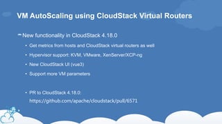 VM Autoscaling With CloudStack VR As Network Provider | PPT