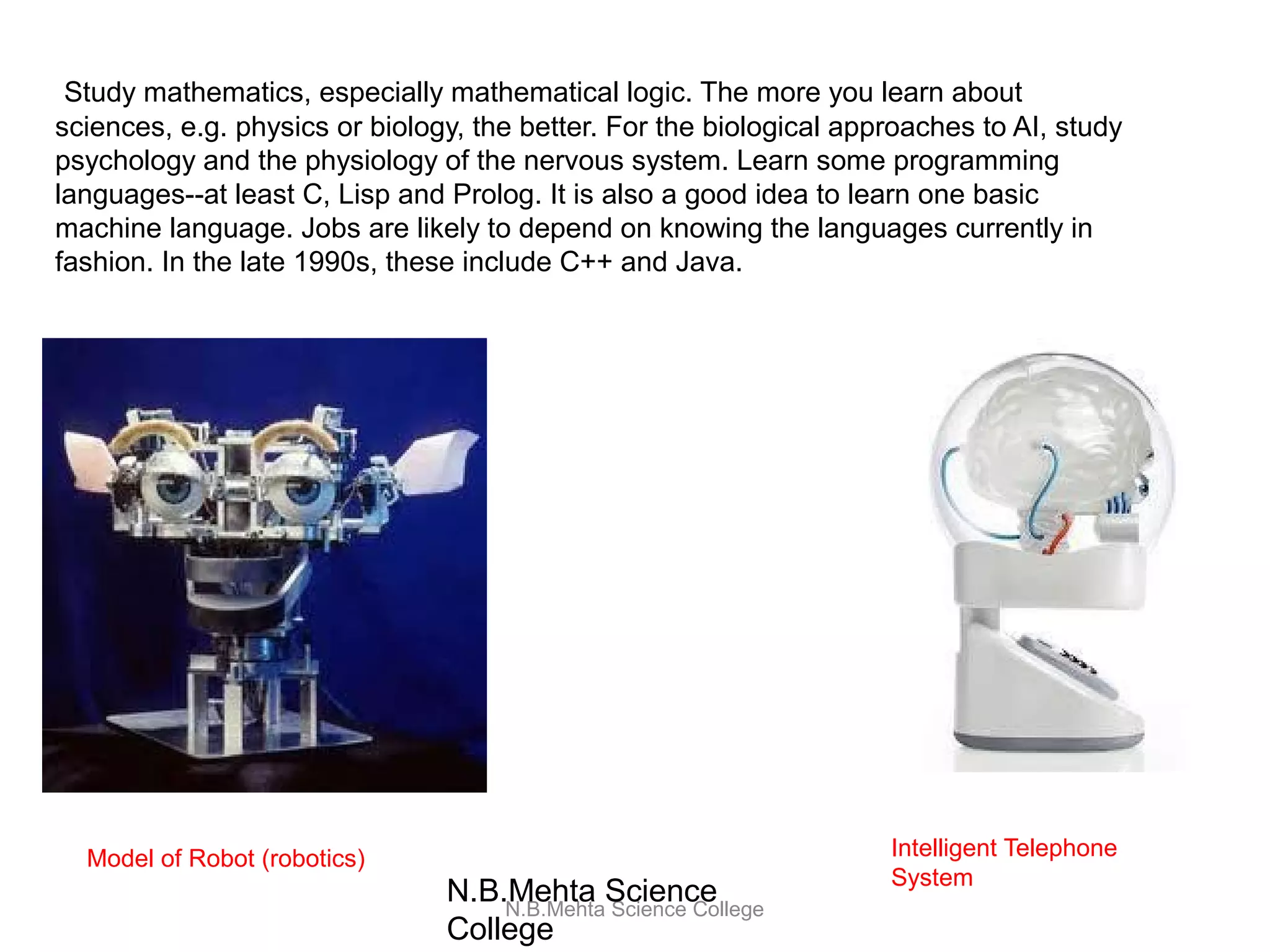 Artificial intel | PPT | Artificial Intelligence | Technology & Computing