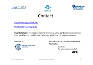 Identifying psychological research data in the digital environment. | PPT