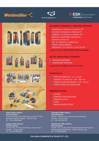 ESK Automation_Weidmuller Distributor | PDF