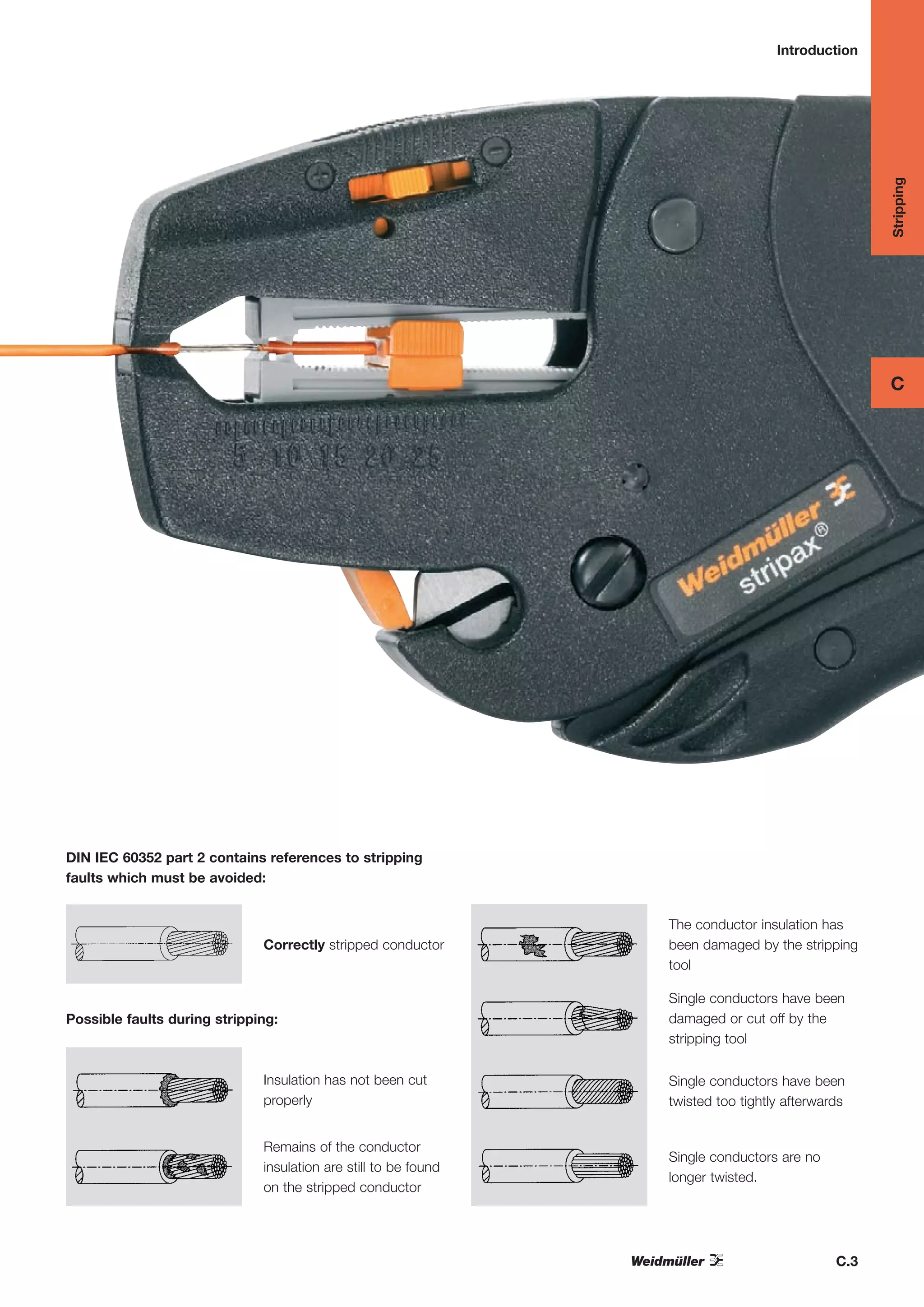 Weidmuller Cable Stripping Tools - Stripax Insulation Stripping Tools | PDF
