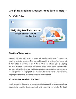 Weighing Machine License Procedure in India – An Overview.pdf