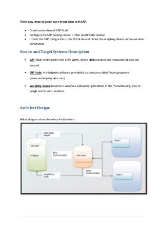 SAP PI Sheet (Xstep) integration with Weighing Machine/Scale | PDF ...