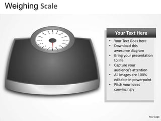 Weighing scale powerpoint presentation templates | PPTX